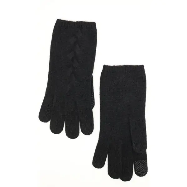 Portolano Cashmere Tech Gloves - Black