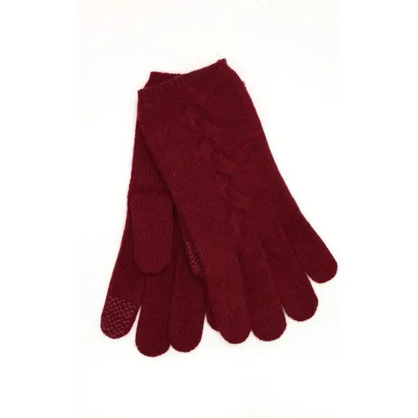 Portolano Cashmere Tech Gloves - Bordeaux