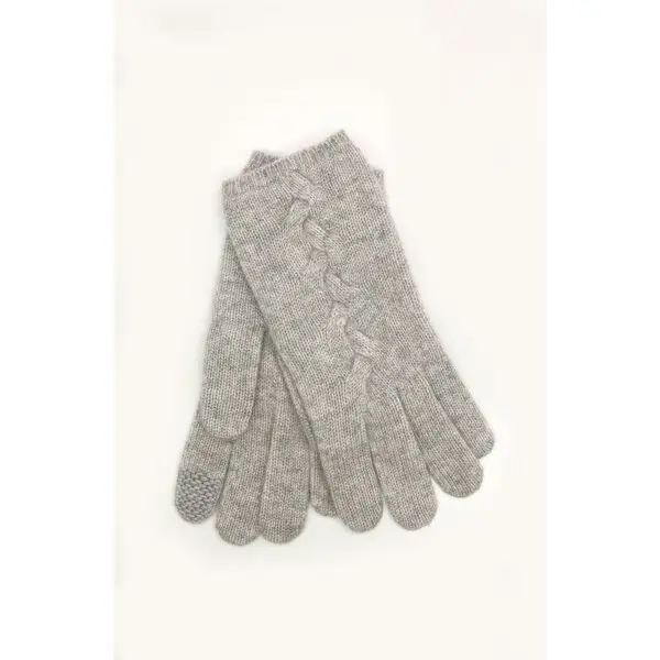 Portolano Cashmere Tech Gloves - Lt Ht Grey