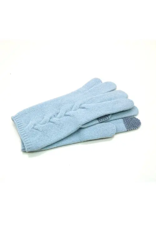 Portolano Cashmere Tech Gloves - Powder Blue