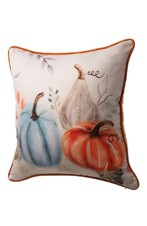 GLITZHOME 20x20 Faux Burlap Pumpkin Pillow Cover