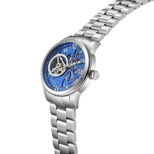 HERITOR AUTOMATIC August Semi-skeleton Automatic Watch - Blue