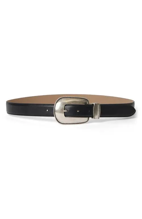 B-low The Belt Walker Colt Leather Belt - Black Silver