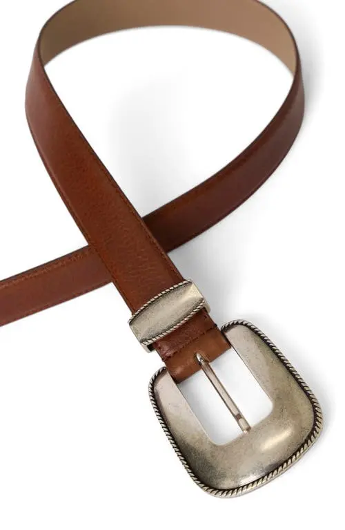 B-low The Belt Walker Colt Leather Belt - Cognac Silver