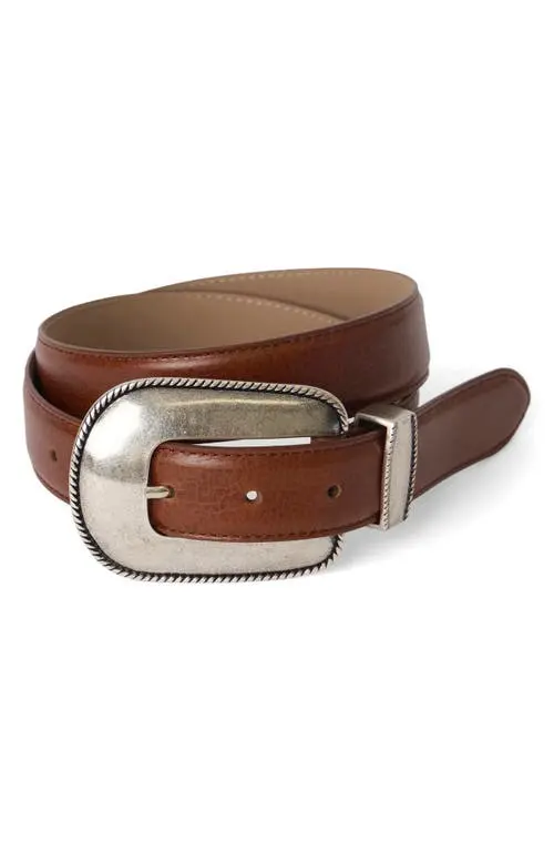 B-low The Belt Walker Colt Leather Belt - Cognac Silver