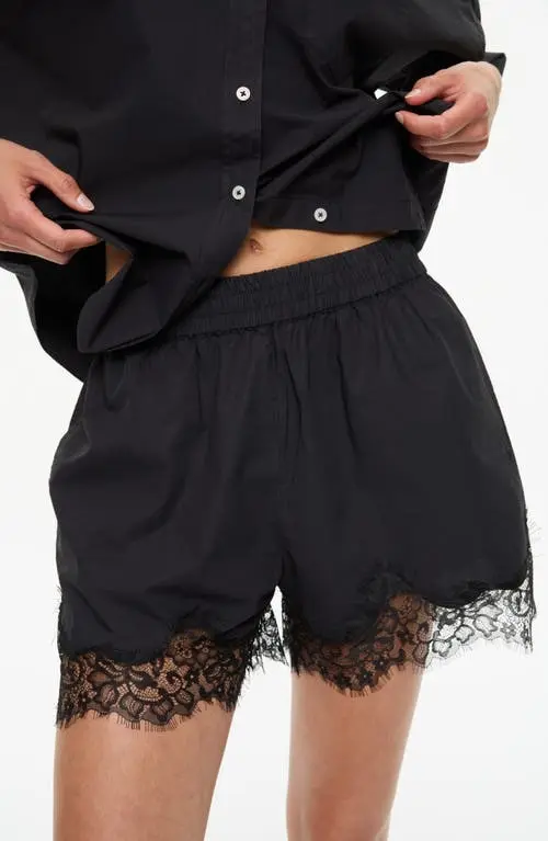 LMND Lumi Lace Trim Shorts