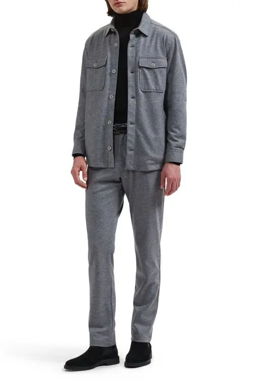 Bugatchi Wool Blend Shirt Jacket - Cement