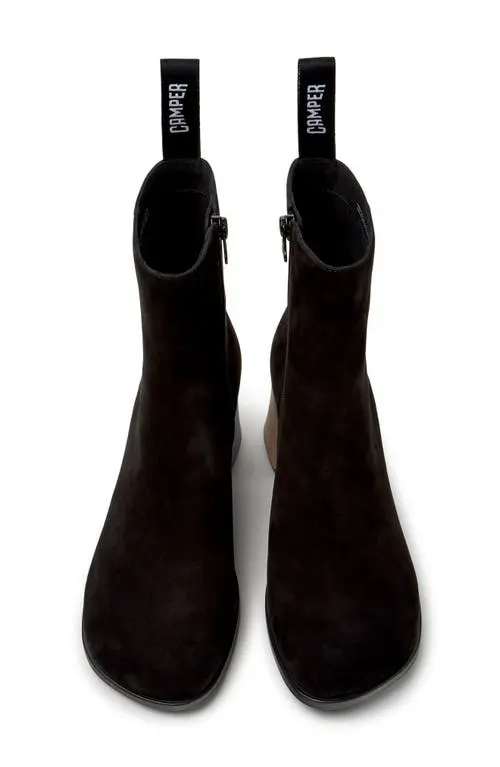 Camper Kora Twins Leather Zip Up Boot - Black