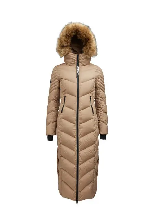 JACK1T High Neck Maxi Puffer Coat - Mink