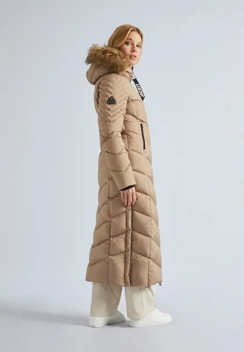 JACK1T High Neck Maxi Puffer Coat - Mink