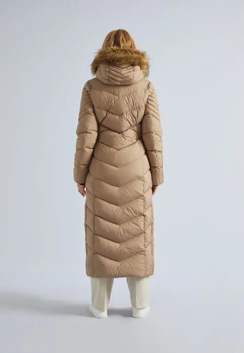 JACK1T High Neck Maxi Puffer Coat - Mink