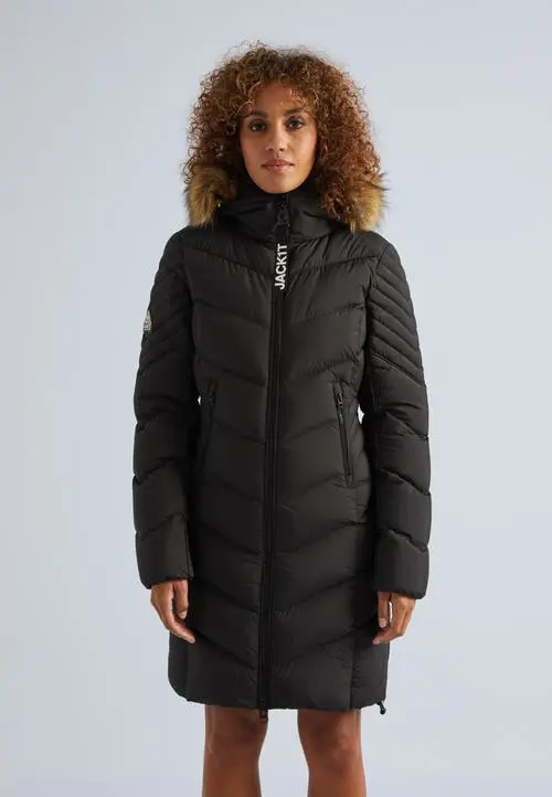 JACK1T Longline Quilted Puffer Coat