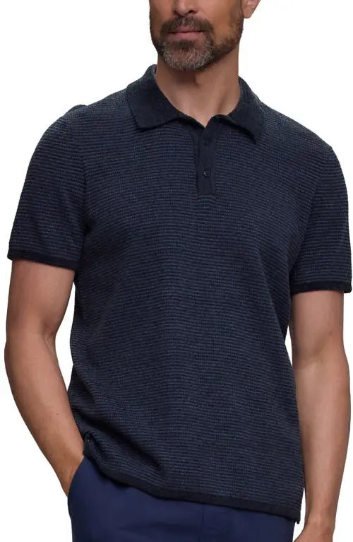 Barefoot Dreams Cozychic Ultra Lite Short Sleeve Polo - Indigo-black