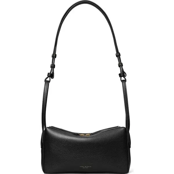 Tory Burch Perry Pebbled Leather Crossbody Bag - Black