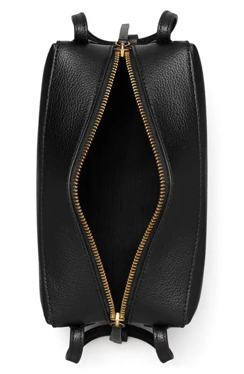 Tory Burch Perry Pebbled Leather Crossbody Bag - Black