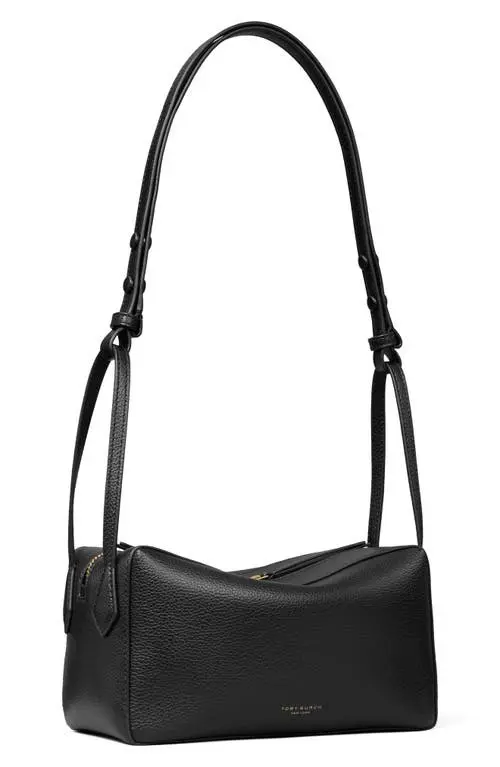 Tory Burch Perry Pebbled Leather Crossbody Bag - Black
