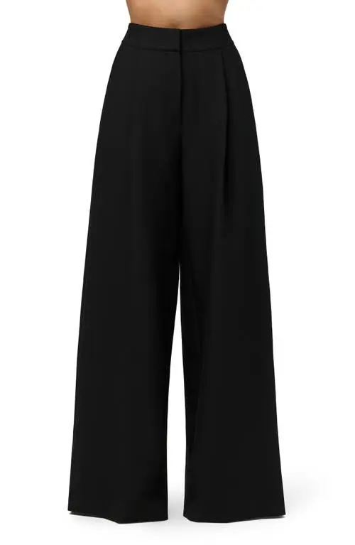 Naked Wardrobe Pleated Wide Leg Pants - Black