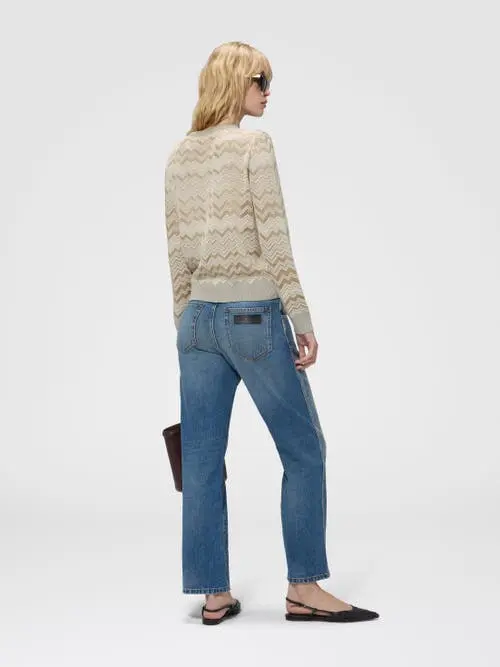 Missoni Zig Zag Viscose And Wool Crewneck Sweater
