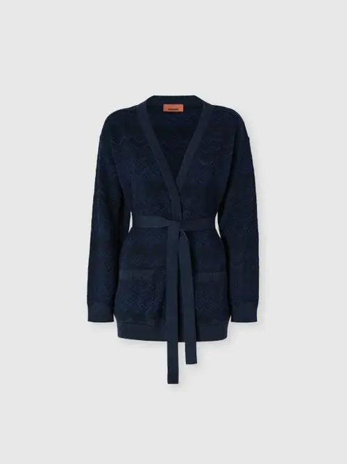 Missoni Zig Zag Cardigan - Navy Blue