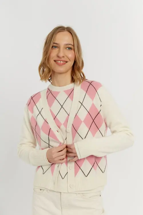 Chinti & Parker Wool-cashmere Diamond Cardigan