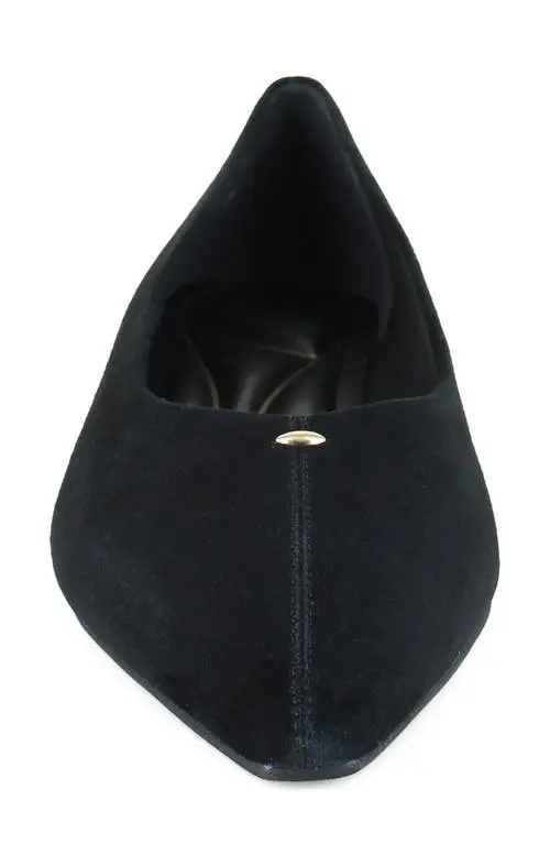 KENNETH COLE Nala Pointed Toe Flat - Black Suede