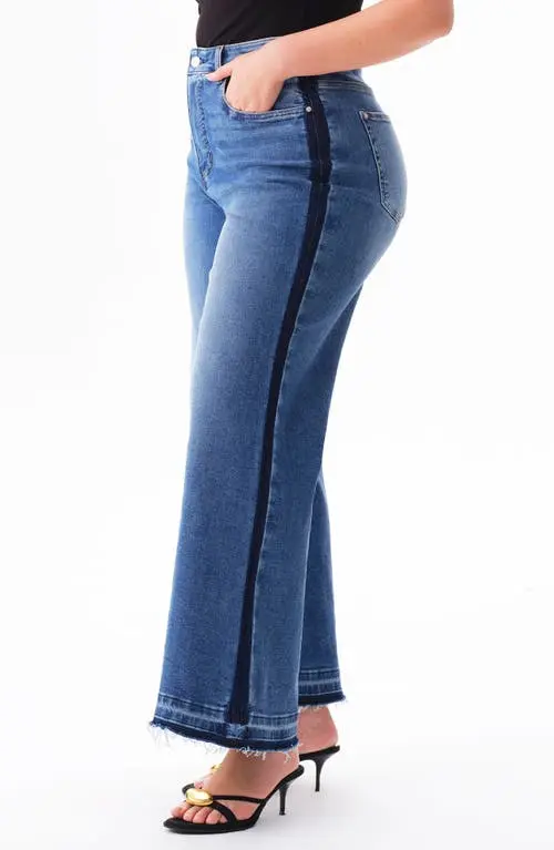 BAYEAS High Waist Raw Hem Wide Leg Jeans