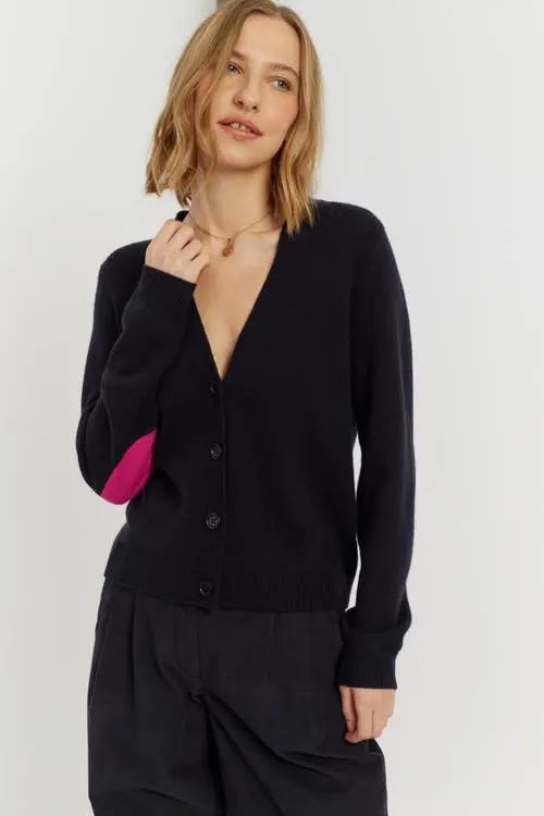 Chinti & Parker Wool-cashmere Elbow Patch Cardigan