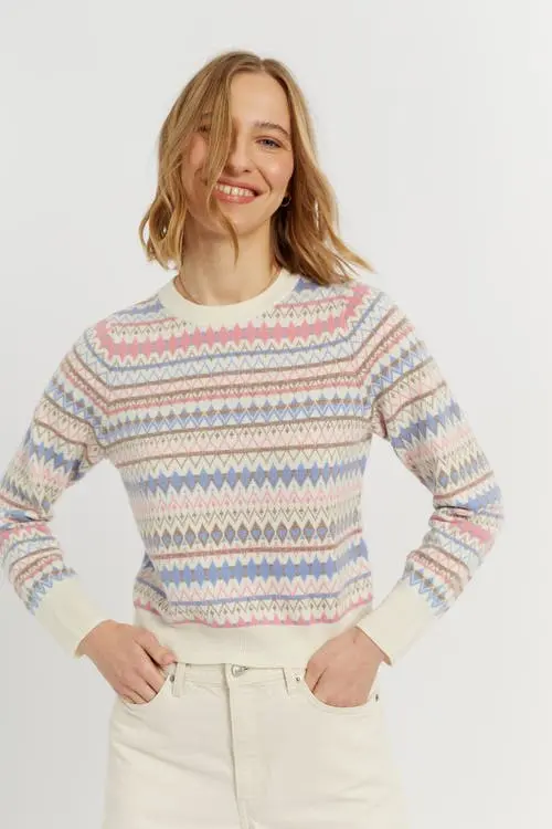 Chinti & Parker Wool-cashmere Winter Fair Isle Pullover Sweater