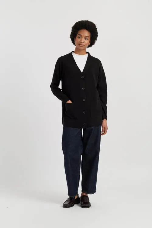 Chinti & Parker Wool-cashmere Long Cardigan - Black