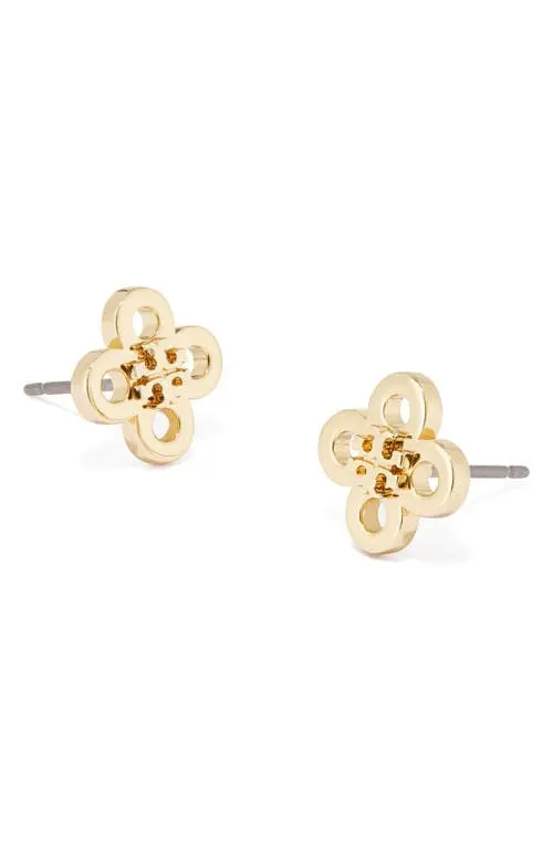Tory Burch Forget Me Not Clover Stud Earrings