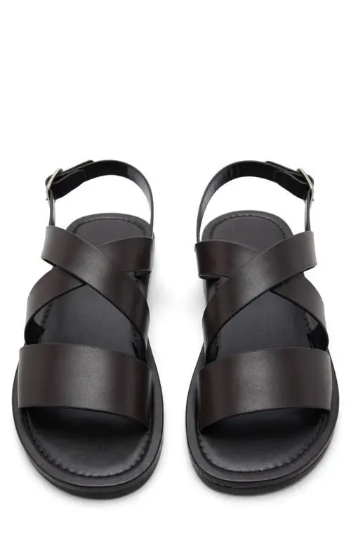 Mango Crisscross Leather Sandal