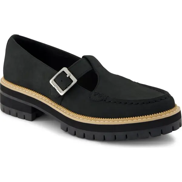 Toms Cara Mary Jane Flat - Black