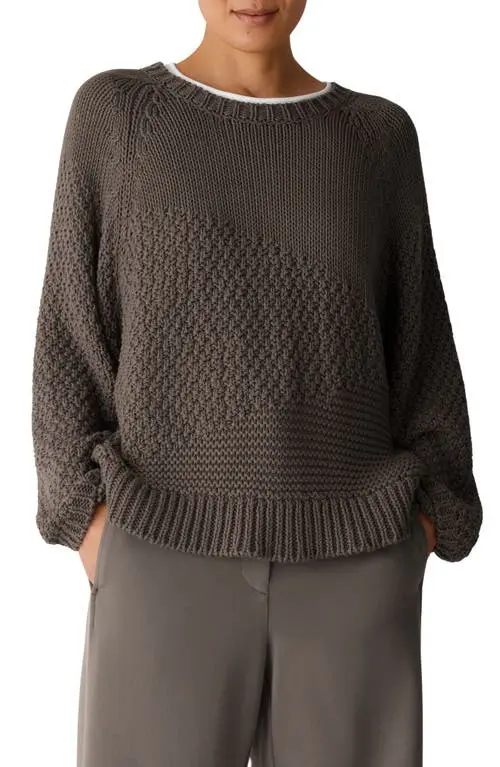 Eileen Fisher Organic Cotton Chunky Sweater - Cobblestone