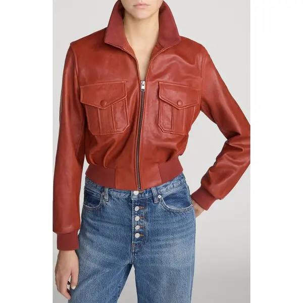 FRAME Ace Leather Jacket - Paprika