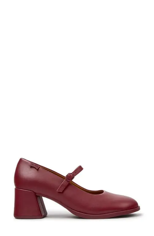 Camper Kora Leather Mary Jane - Burgundy