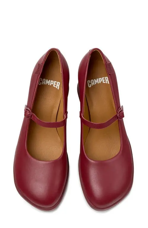 Camper Kora Leather Mary Jane - Burgundy