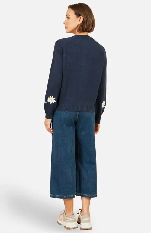 YUMI Daisy Applique Cardigan