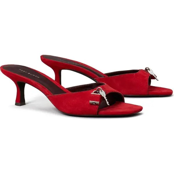 Tory Burch Lock Kitten Heel Sandal