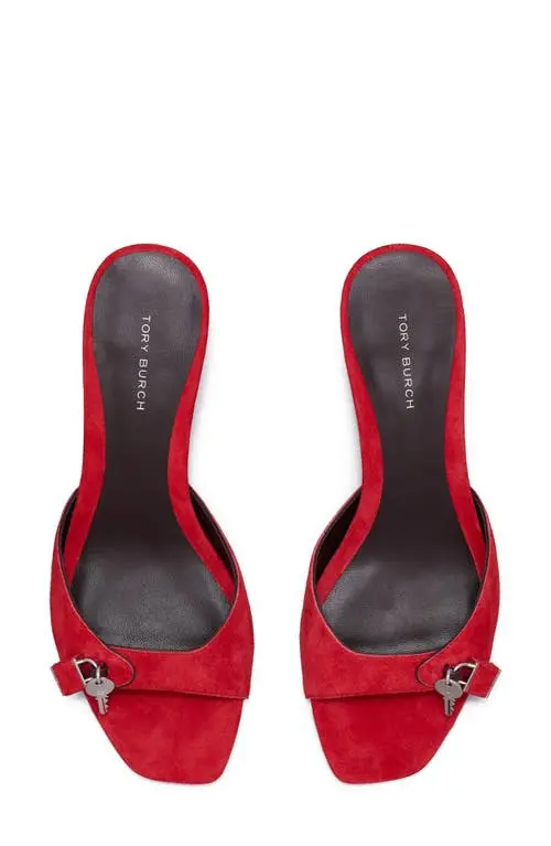 Tory Burch Lock Kitten Heel Sandal