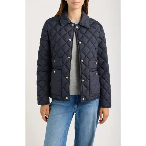 Bernardo Quilted Liner Jacket - Navy