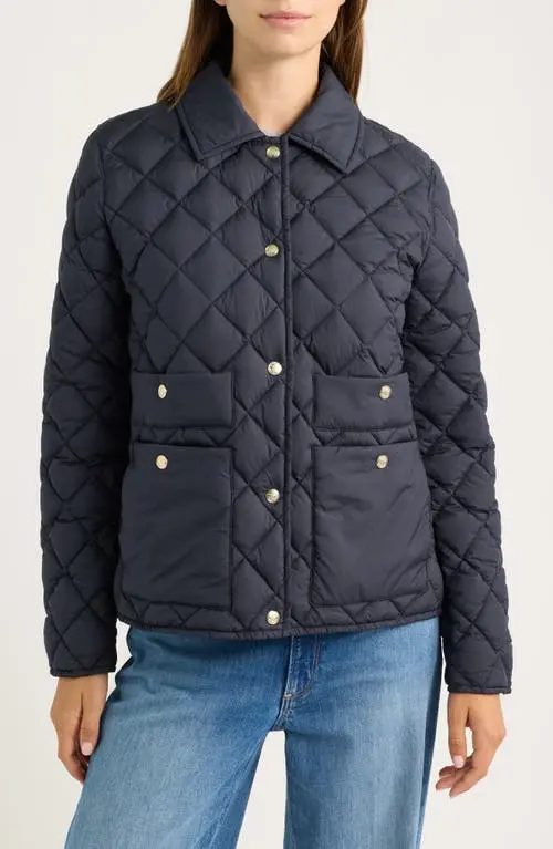 Bernardo Quilted Liner Jacket - Navy