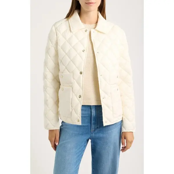 Bernardo Quilted Liner Jacket With Spread Collar - Vanila Ice