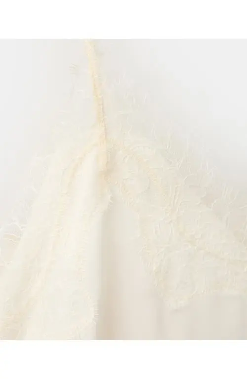 Mango Asymmetrical Lace Lingerie Top