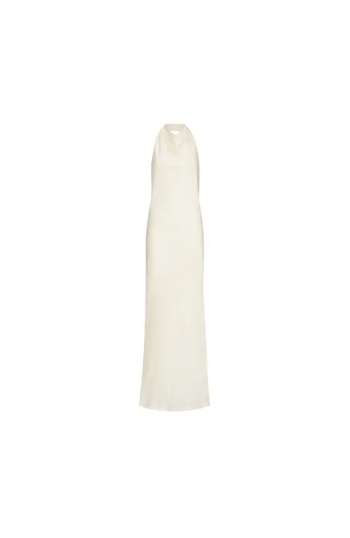 Brunello Cucinelli Silk Satin Halterneck Dress