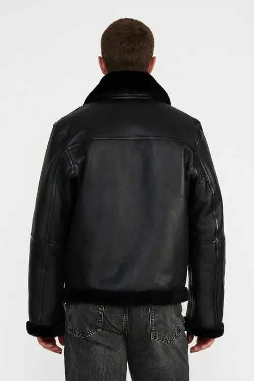 FURNIQ UK Leather Shearling Jacket