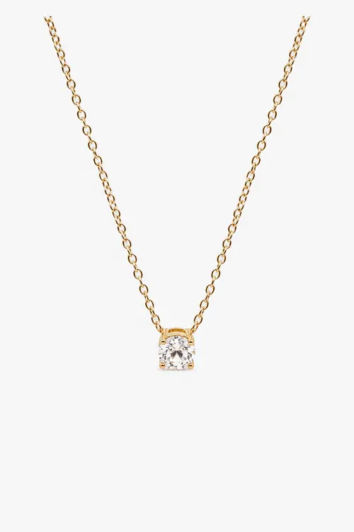 MEIDEYA Dainty Solitaire Necklace