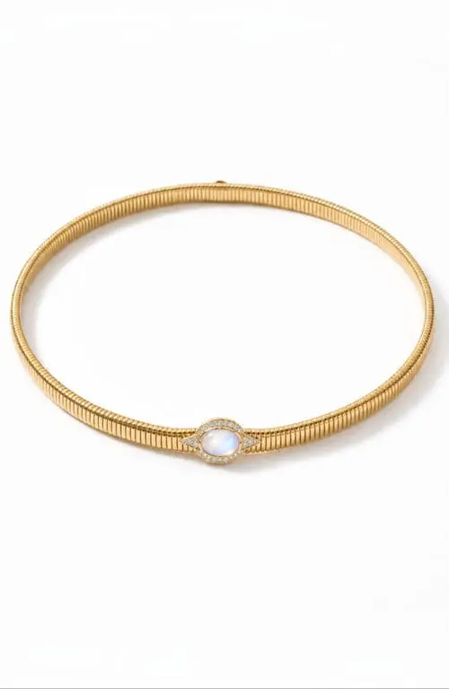 NATIVE GEM Milano Tubogas Necklace - Rainbow Moonstone