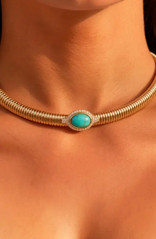 NATIVE GEM Milano Tubogas Necklace - Turquoise
