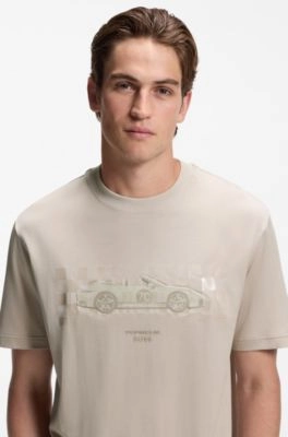 BOSS Porsche X T-shirt With Glossy Artwork