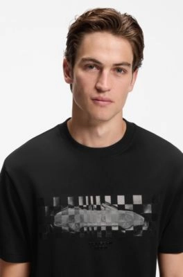 BOSS Porsche X T-shirt With Glossy Artwork